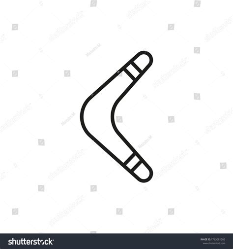 Boomerang Icon Vector Outline Icon Editable Stock Vector Royalty Free 1793081305 Shutterstock