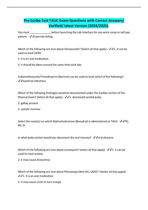 TAUC EXAMS BUNDLE Questions With Correct Answers Verified Latest Version 2024 2025 Stuvia US