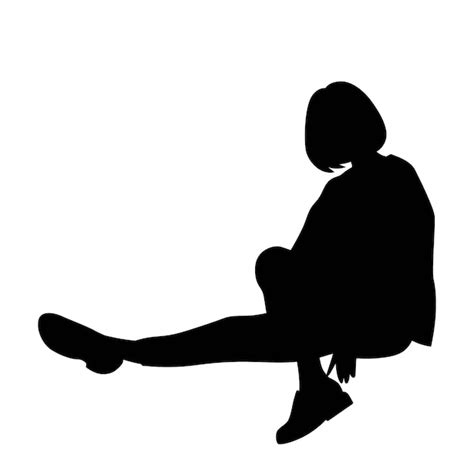 Person Sitting Silhouette Png