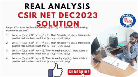 Csir Net Dec 2023 Solution How To Think Real Analysis Solution