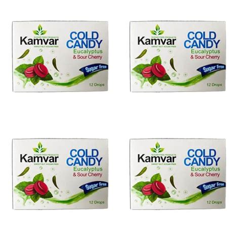 قیمت و خرید آبنبات سرد با طعم آلبالو و اکالیپتوس بدون قند کامور 30 گرم بسته 4 عددی
