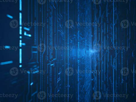 Ai Generated Digital Cyberspace With Particles And Digital Data Network Connections High Speed