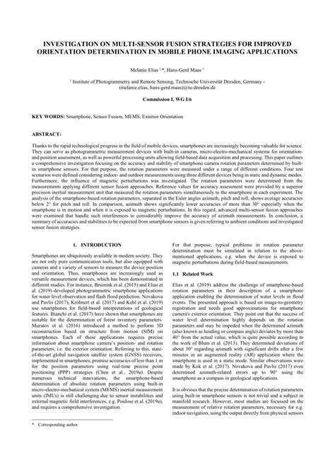 Pdf Investigation On Multi Sensor Fusion Strategies For Improved
