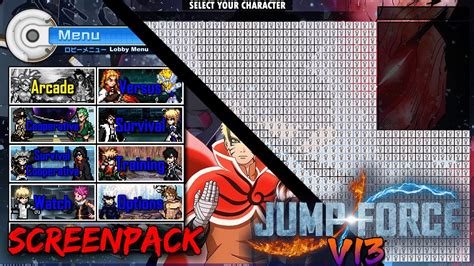 mugen screenpack jump force v13 directx youtube