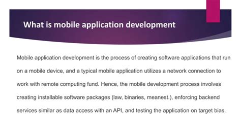 Mobile Application Development Ppt