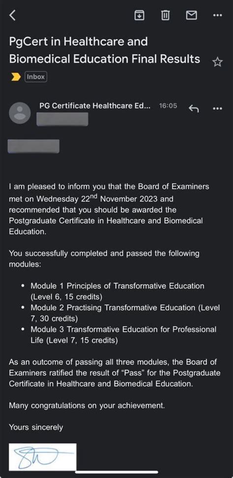 Results Are Ratified I Have Successfully Completed The Pgcert