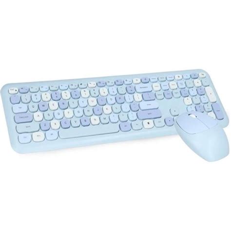 Combo Clavier Et Souris Sans Fil 24g Clavier Esthétique Mignon Avec