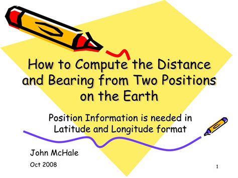 Pdf How To Compute A Distance And Bearing From Two Bearingpdf · How To Compute The Distance