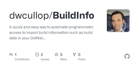 GitHub Dwcullop BuildInfo A Quick And Easy Way To Automate