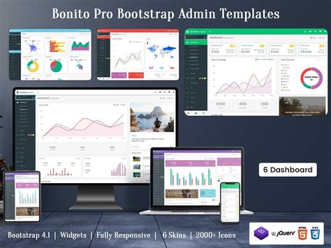 bonito pro bootstrap 4 1 admindashboardtemplate with 6 new dashboard