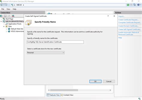 Re Create Configmgr Sql Server Indentification Certificate