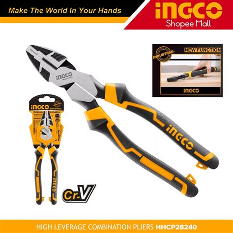 Ingco HHCP28240 9 5 Inch High Leverage Combination Pliers IHT Shopee