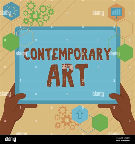 Conceptual Display Contemporary Art Business Overview Made Today By Living Artists Influenced