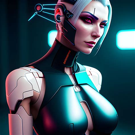 Cyberpunk Girl By Midjourney Cyberpunk Cutey Woman Delicate Ski