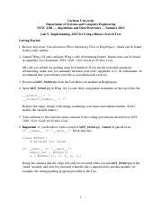 Implementing ADT Set Using Binary Search Tree SYSC 2100 Course Hero