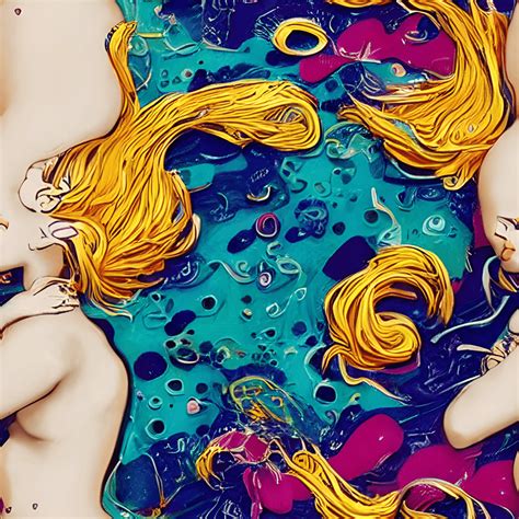 Beautiful Mermaid Abstract Pop Art · Creative Fabrica