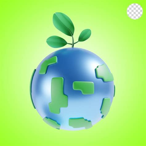 Premium Psd Earth Day 3d Icon Illustration