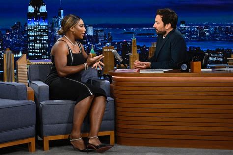 Serena Williams Dons Zipper Dress And Pointy Pumps On ‘jimmy Fallon