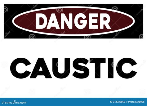 Warning Caustic Symbol Sign On White Background Cartoon Vector