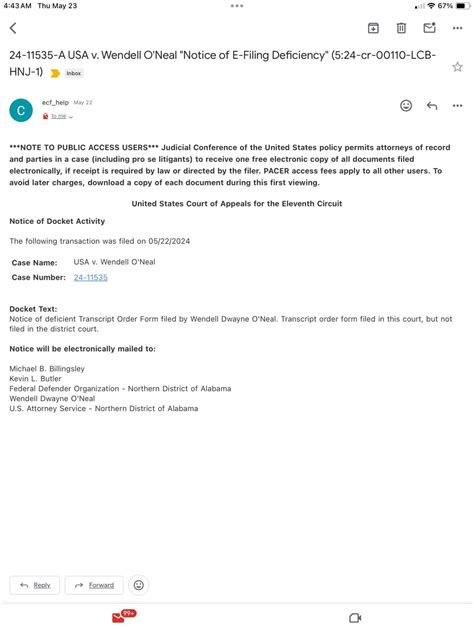 Wendell D Oneal On Linkedin Docket Text Motion To Take Judicial