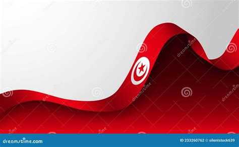 Eps10 Vector Patriotic Background With Tunisia Flag Colors Stock