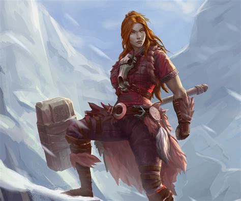 Women Warrior Yllva The Barbarian Art Wallpaper Hd Fantasy 4k