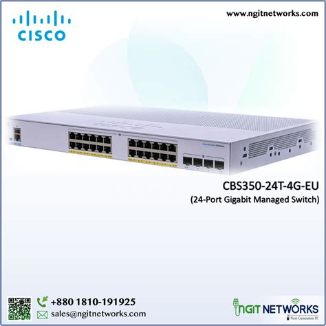 Cisco Cbs350 24t 4g Eu 24 Port Gigabit Managed Switch It Solutions