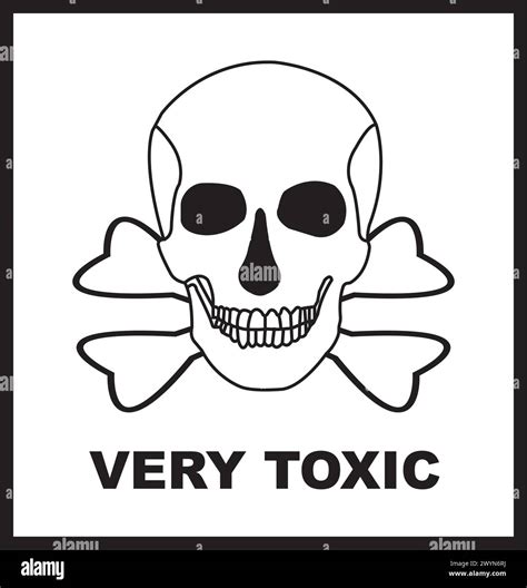 Chemical Danger Icon Poison Warning Symbol Vector Illustration Design