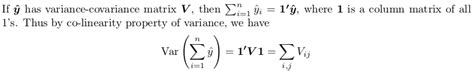 R Linear Model With `lm` How To Get Prediction Variance Of Sum Of