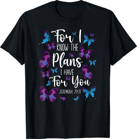 Christian Bible Verse Quote Butterfly Jeremiah 2911 T Shirt
