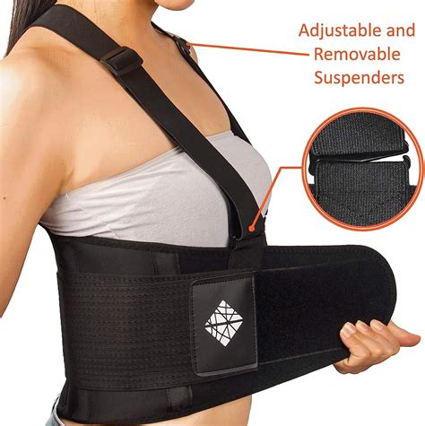 Buy Lower Back Brace With Suspenders Lumbar Support Wrap For