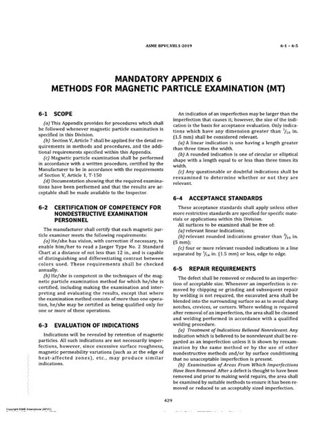 Asme Viii Div1 App6 Mt Pdf