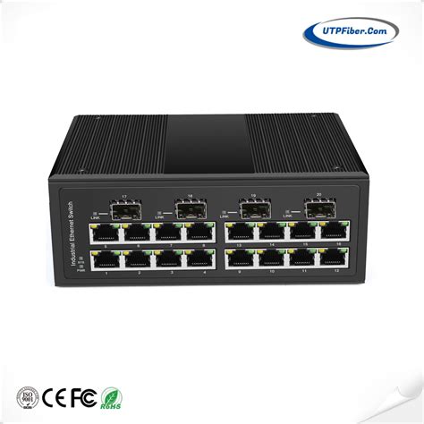Industrial L2 16 Port 10 100 1000t 4 Port 100 1000x Sfp Managed