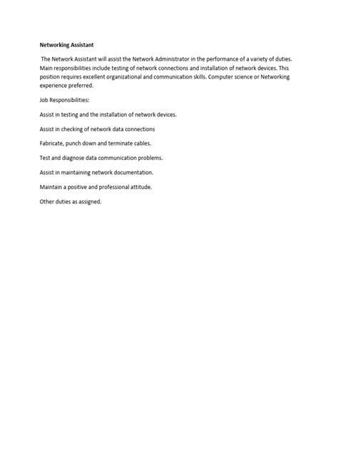 Networking Assistant Pdf