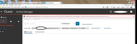 Archive Manager 54 Search Fails With Error Forum Archive Manager