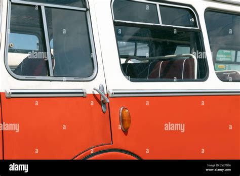Red Ikarus Bus Close Up Old Bus Retro Transport Stock Photo Alamy