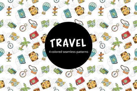 Travel Vector Free Seamless Pattern GraphicSurf