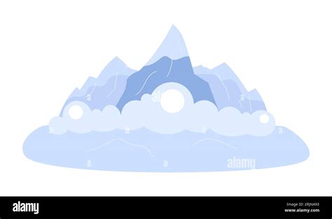 Avalanche Occurrence Semi Flat Colour Vector Object Stock Vector Image And Art Alamy