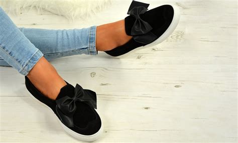 Womens Bow Sneakers Groupon