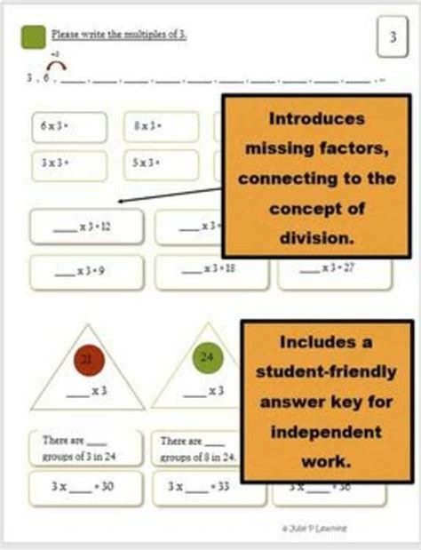 Multiples Of 3 Fact Fluency Guided Math Multiplication Practice Worksheets