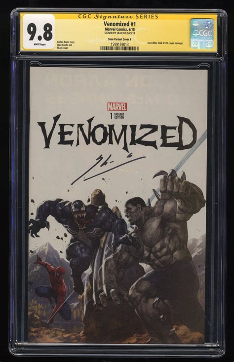 Venomized 1 CGC NM M 9 8 White Pages Signed SS Skan Cover B Variant