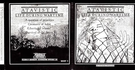 Hardcore Punk Atavistic Life During Wartime Ep 1987