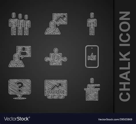 Set Project Team Base Speaker Hand Like Royalty Free Vector