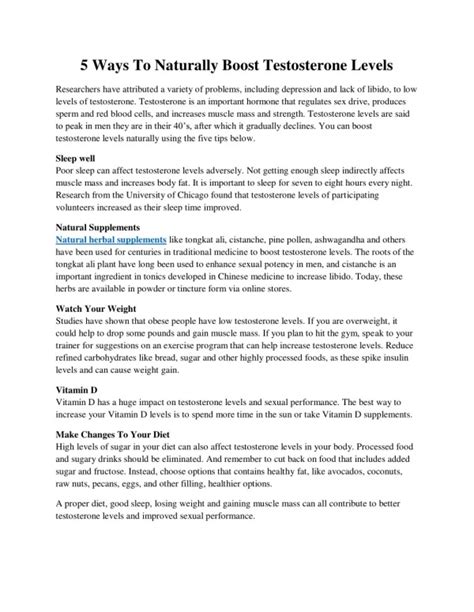 PPT MAXIMIZING YOUR MUSCLES HOW TO BOOST TESTOSTERONE LEVELS NATURALLY THROUGH EXER