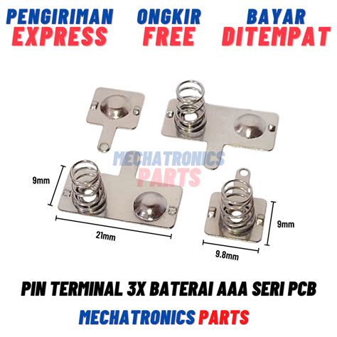 Jual Pin Terminal Baterai Pcb Terminal Batere Aa Aaa 2a 3a 2x Aa Aaa