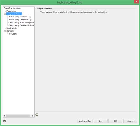 Vulcan Geology Implicit Modelling Samples Database