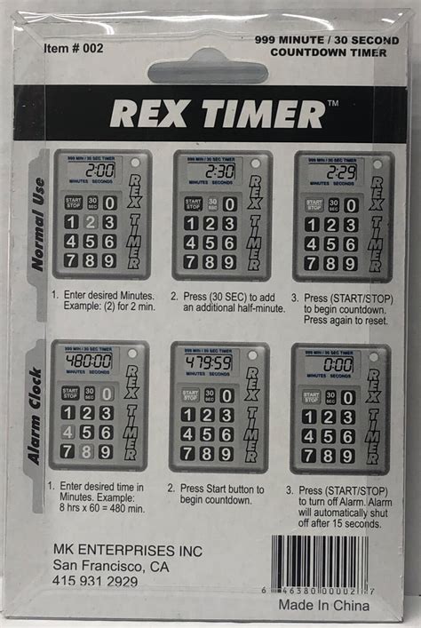 Rex Timer Blue Digital Countdown Timer Easy To Read Home Work Travel Ebay