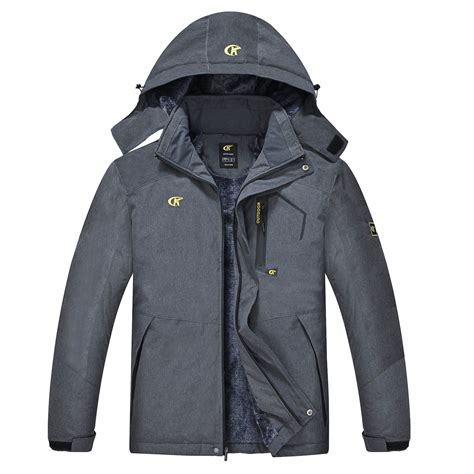 Yukaichen Mens Ski Jacket Waterproof Windproof Dark Grey Xxl With