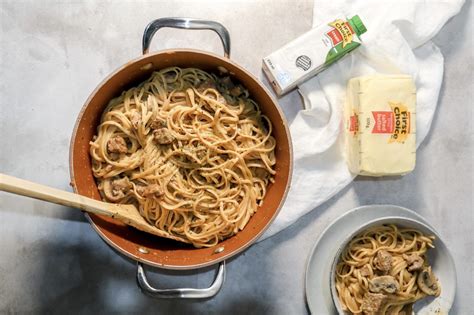 Creamy Chilli Brown Butter Steak And Mushroom Pasta