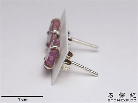 石探紀飾品紅寶石原礦耳針Ruby Earrings
